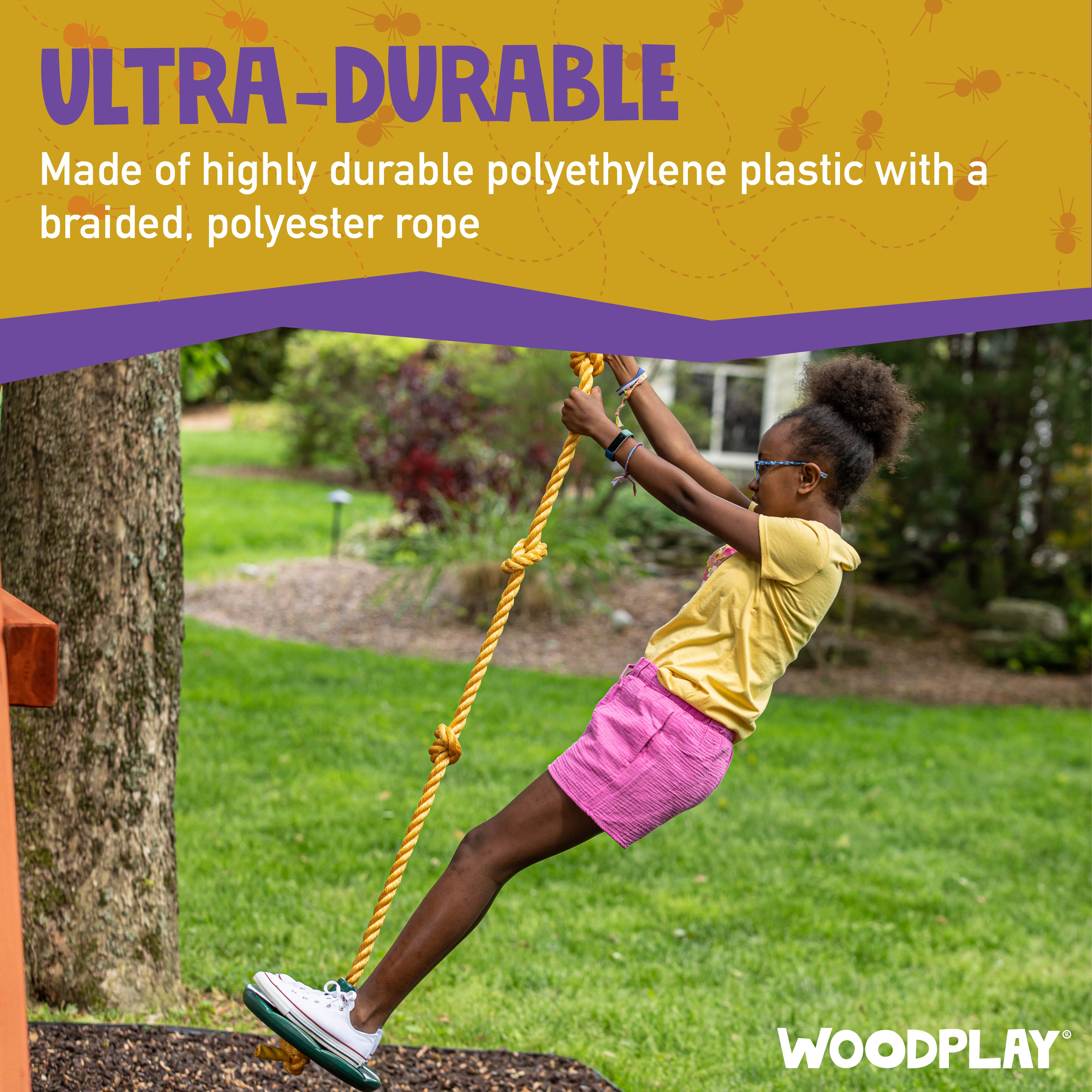 Playset Rope Swing | Woodplay Rope and Disc Swing